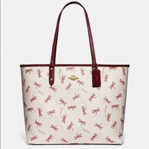 Coach | Bags | Coach Reversible City Tote With Dragonfly Print | Poshmark